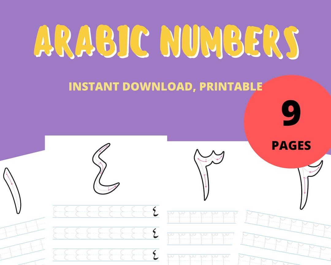 Arabic Numbers, Tracing Number, Tracing Worksheet, Printable, Workbooks ...
