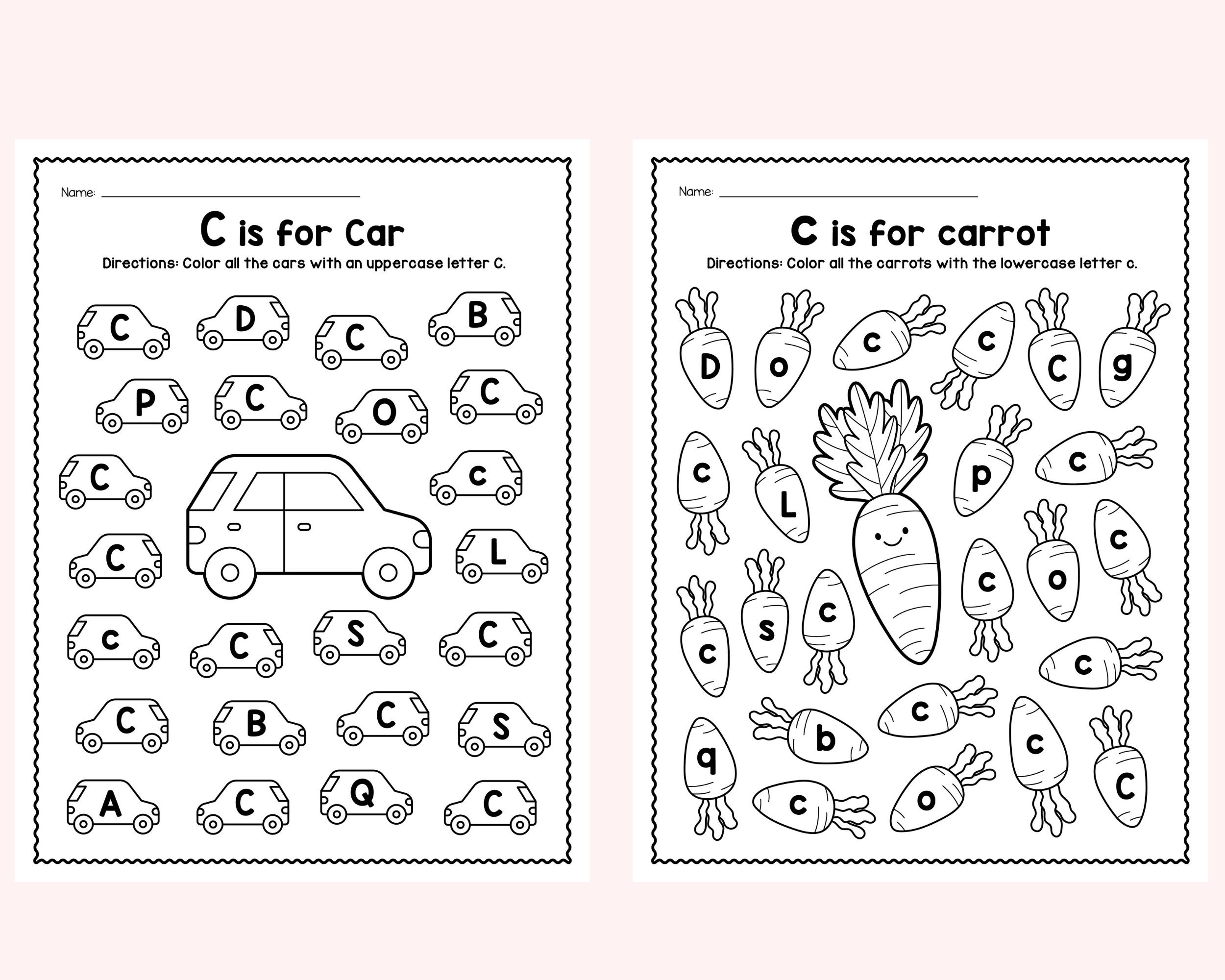Letter Recognition Worksheet, Preschool Alphabet Printable, Find the ...