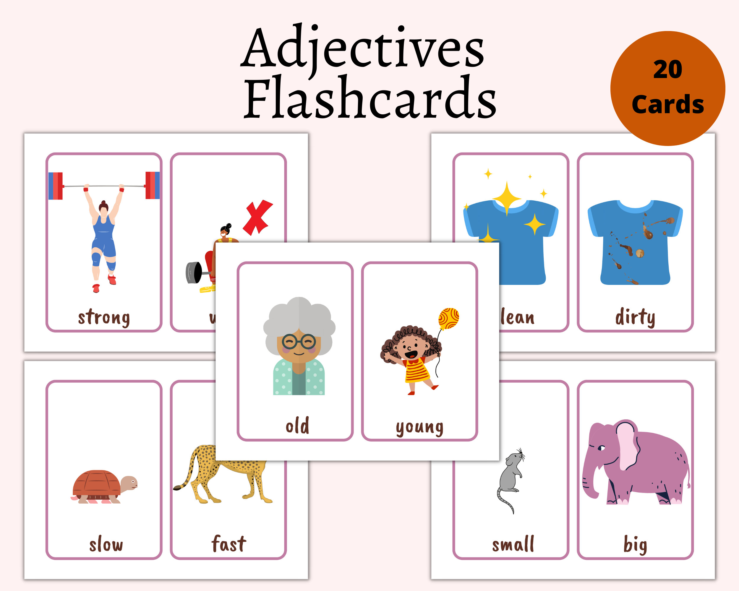 Adjective Picture Cards