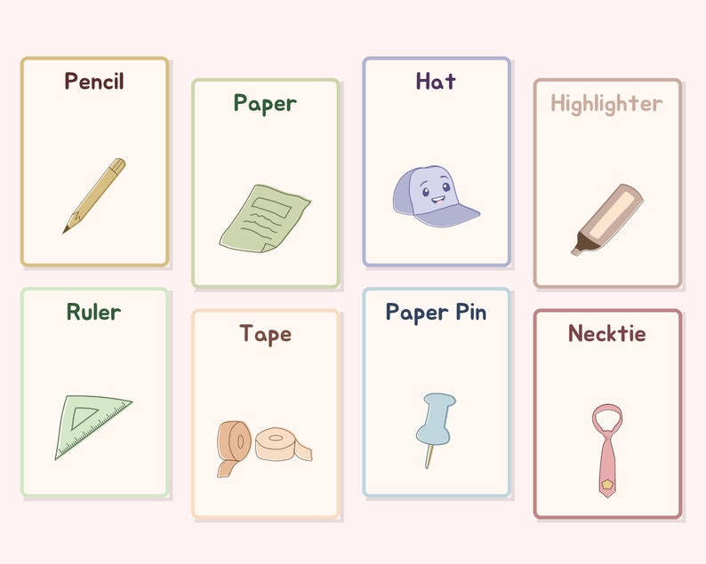 Learning Cards Toddler Montessori, Stationary Cards, Montessori ...