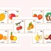 Learning Cards Toddler Montessori, Fruit Cards, Montessori Flashcards ...