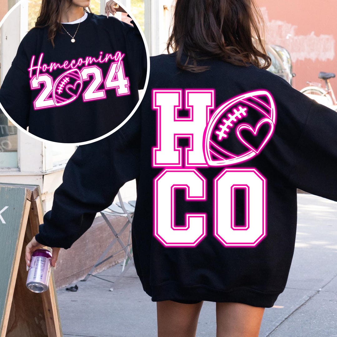 Pink Neon Hoco 2024 Png Homecoming 2024 Png Homecoming Football Png ...