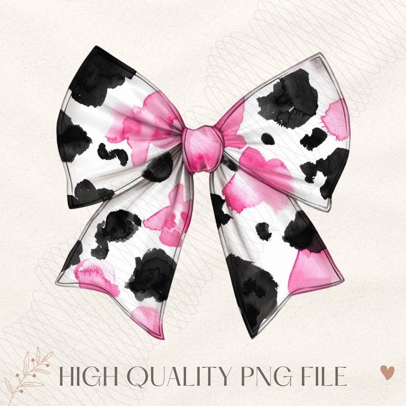 Cow With Bow Svg - Etsy