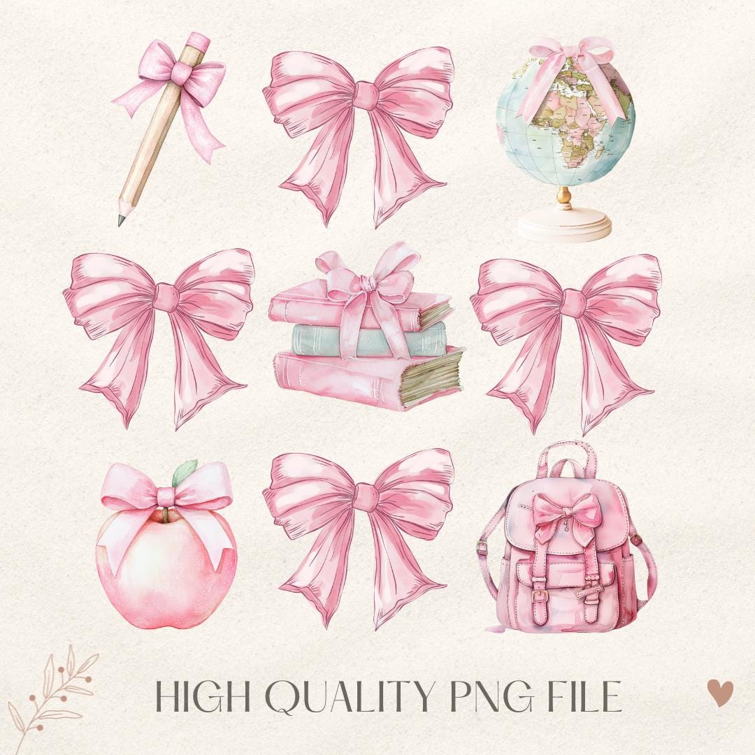 Back to School Coquette PNG Digital Design Download, School Bus Png ...