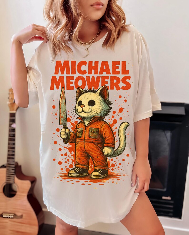 Michael Meowers Funny Horror Cat PNG – Scary Halloween Slasher Kitty ...