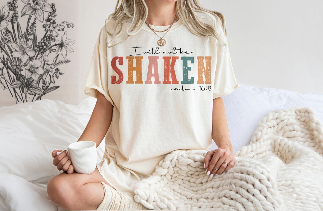 I Will Not Be Shaken PNG Boho Christian Sublimation Design Bible Verse ...