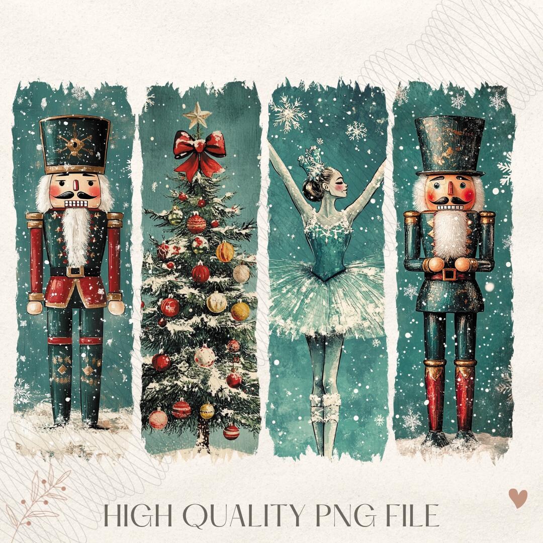Retro Nutcracker Christmas PNG, Preppy Christmas Png, Holiday Vibes Png, Nutcracker Ballet Png ...