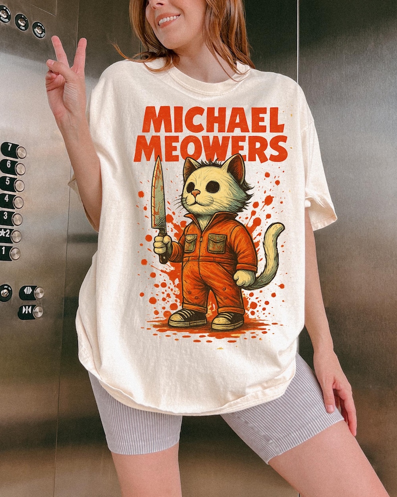 Michael Meowers Funny Horror Cat PNG – Scary Halloween Slasher Kitty ...