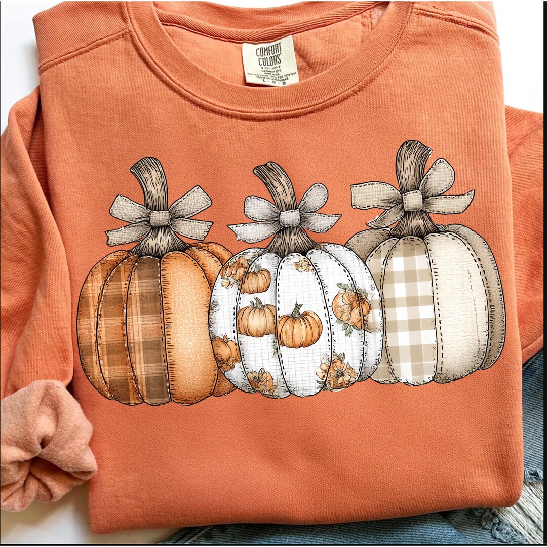 Preppy Floral Pumpkin PNG Stitched Fall Pumpkin Sublimation Quilted ...