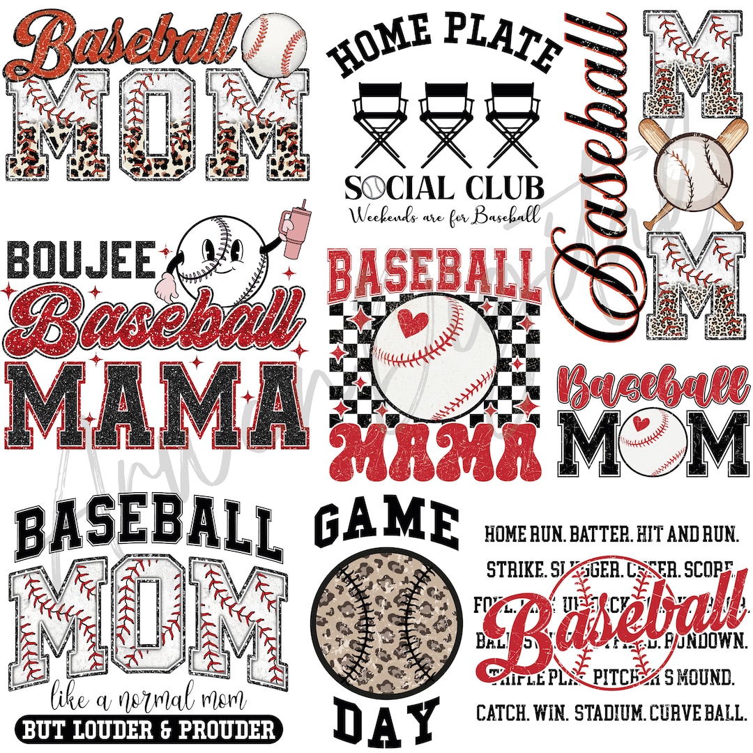 Baseball Bundle PNG, Glitter Baseball PNG, Baseball Mom Shirt Design ...