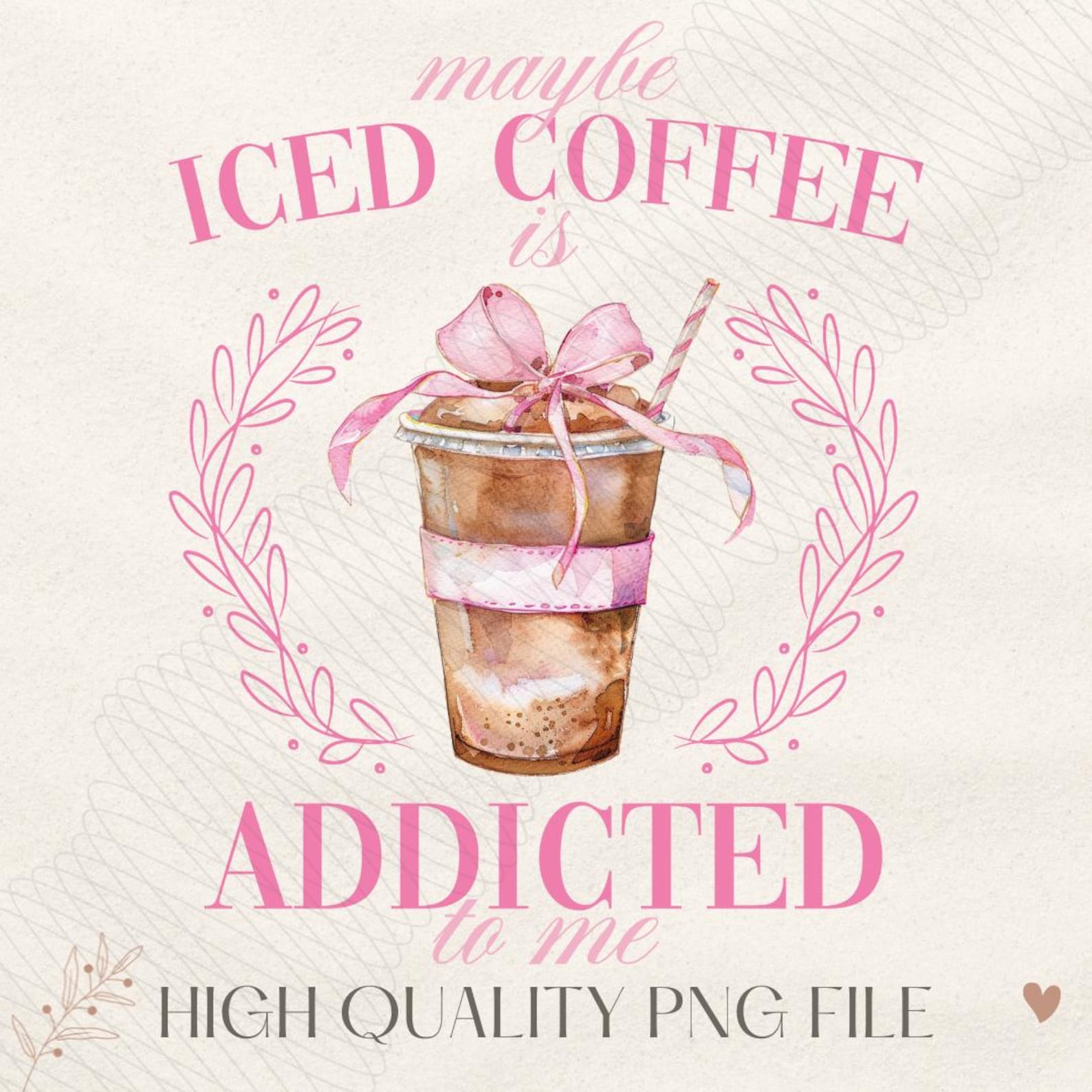 Coquette Iced Coffee Png-sublimation Download-tshirt Design,retro Png ...