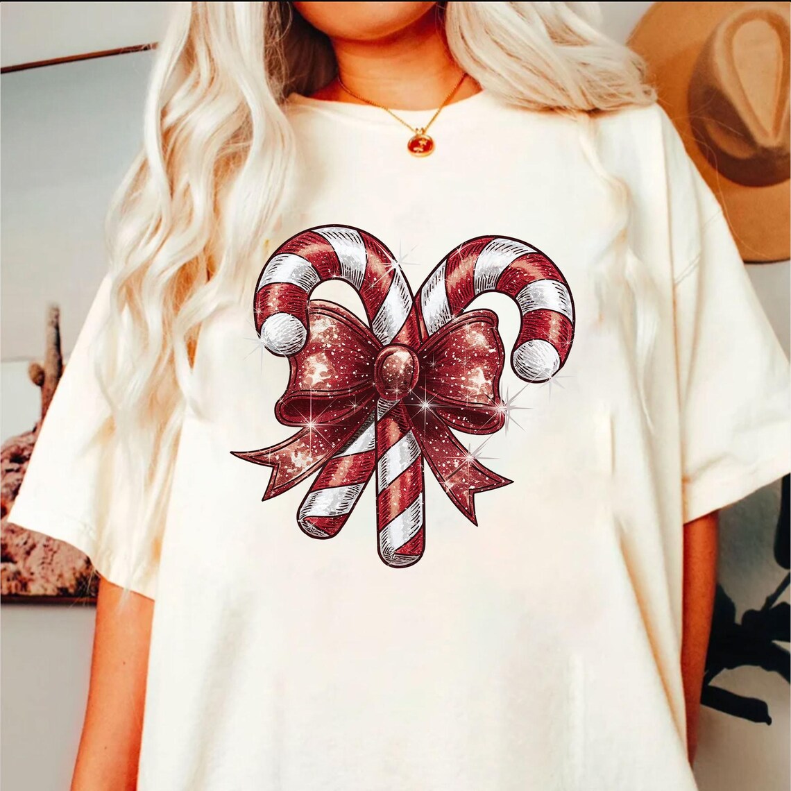 Candy Cane Png Christmas Png Glitter Christmas Png Coquette Holiday Png ...