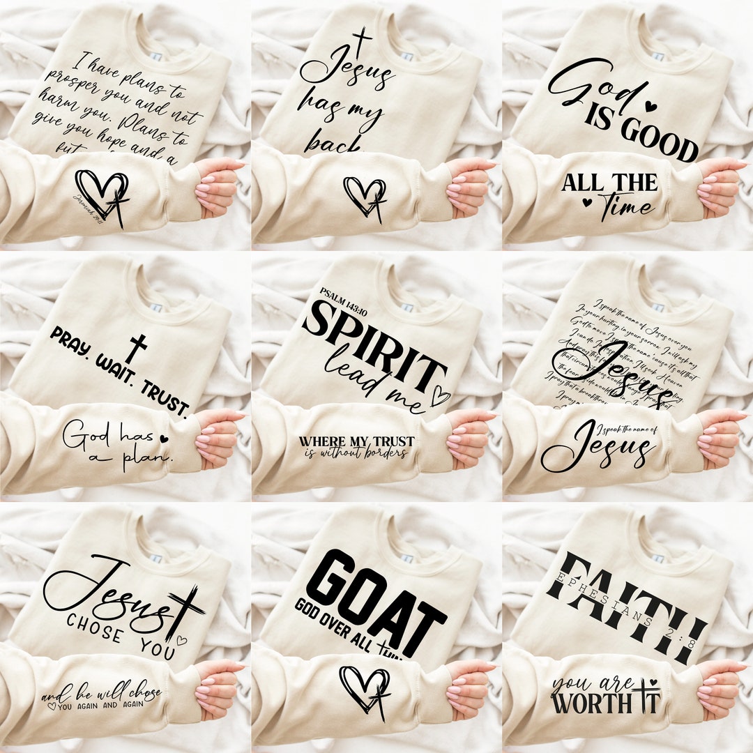 Christian SVG PNG Bundle | Religious Svg Bundle L Sleeve Sweatshirt Svg ...