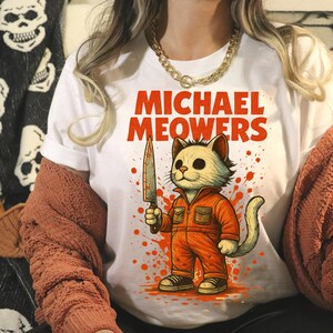 Michael Meowers Funny Horror Cat PNG – Scary Halloween Slasher Kitty ...