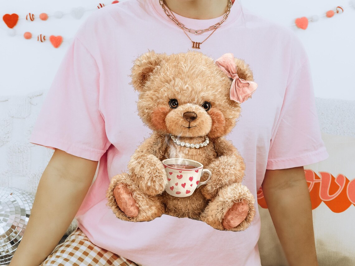 Preppy Valentine Teddy Bear PNG, Preppy Bear Cute Teddy Bear Shirt ...