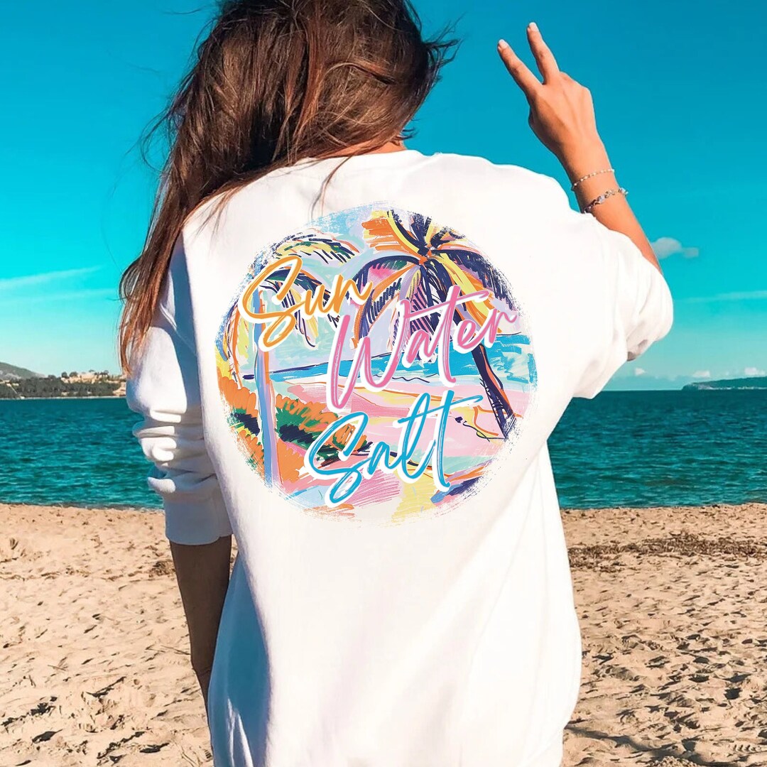 Sun Water Salt Png, Beach Png, Retro Summer Png, Retro Png, Summer Png ...