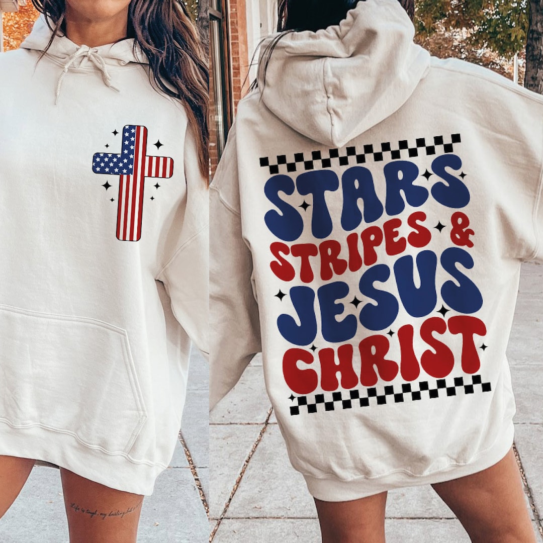 Stars and Stripes and Jesus Christ Svg Png, 4th of July Svg, Christian ...