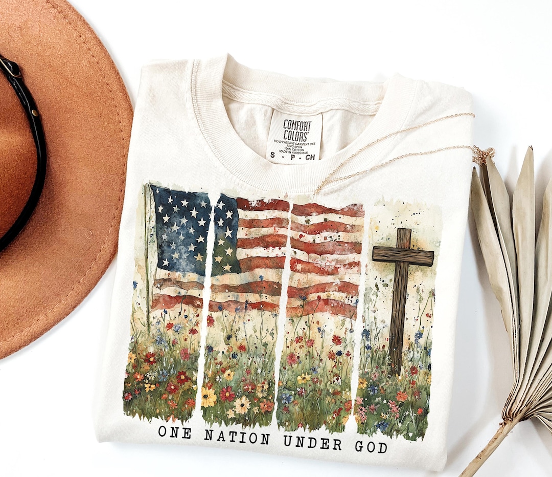 One Nation Under God PNG, 4th of July Christian Patriotic Sublimation ...