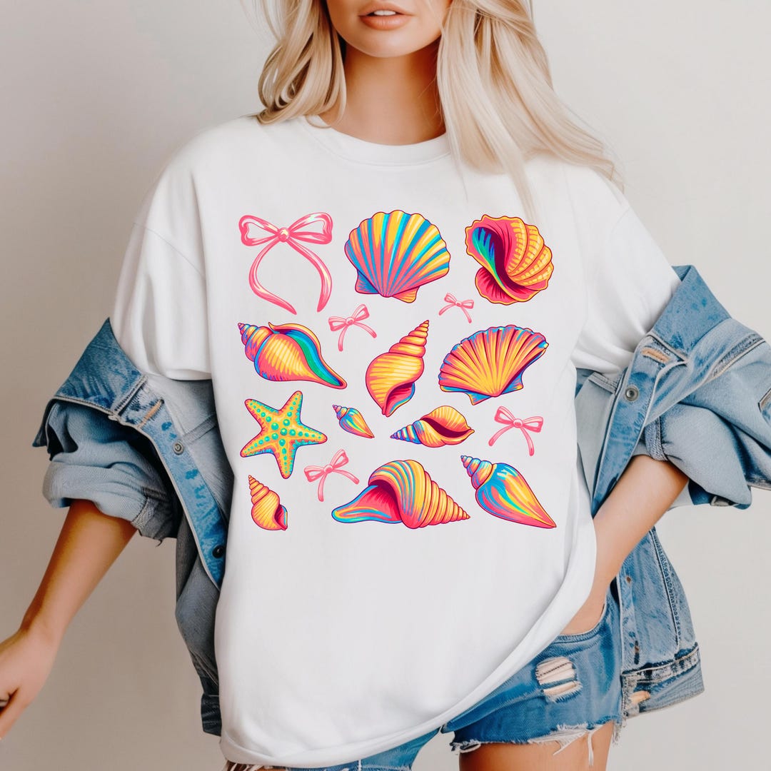 Coquette Seashell PNG, Beach Png, Coastal Png, Retro Summer Png, Summer ...