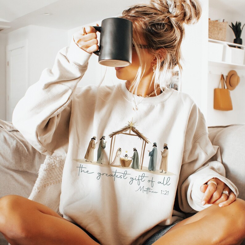 The Greatest Gift of All | Nativity Scene Sublimation | Religious ...
