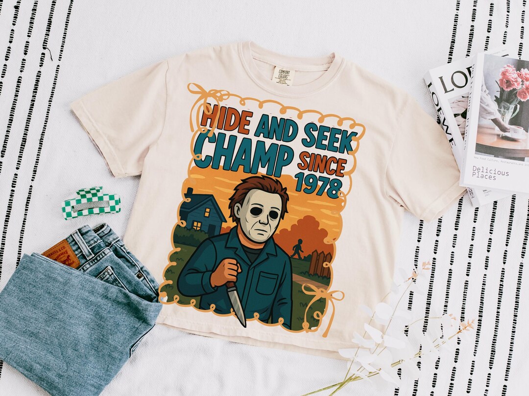 Hide and Seek Champ Since 1978 Png, Funny Halloween Horror Movies Shirt ...