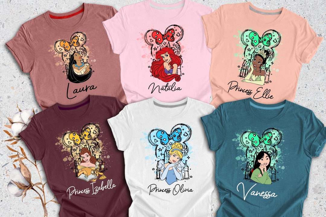 Personalized Disney Princess Shirt Custom Princess Kids - Etsy