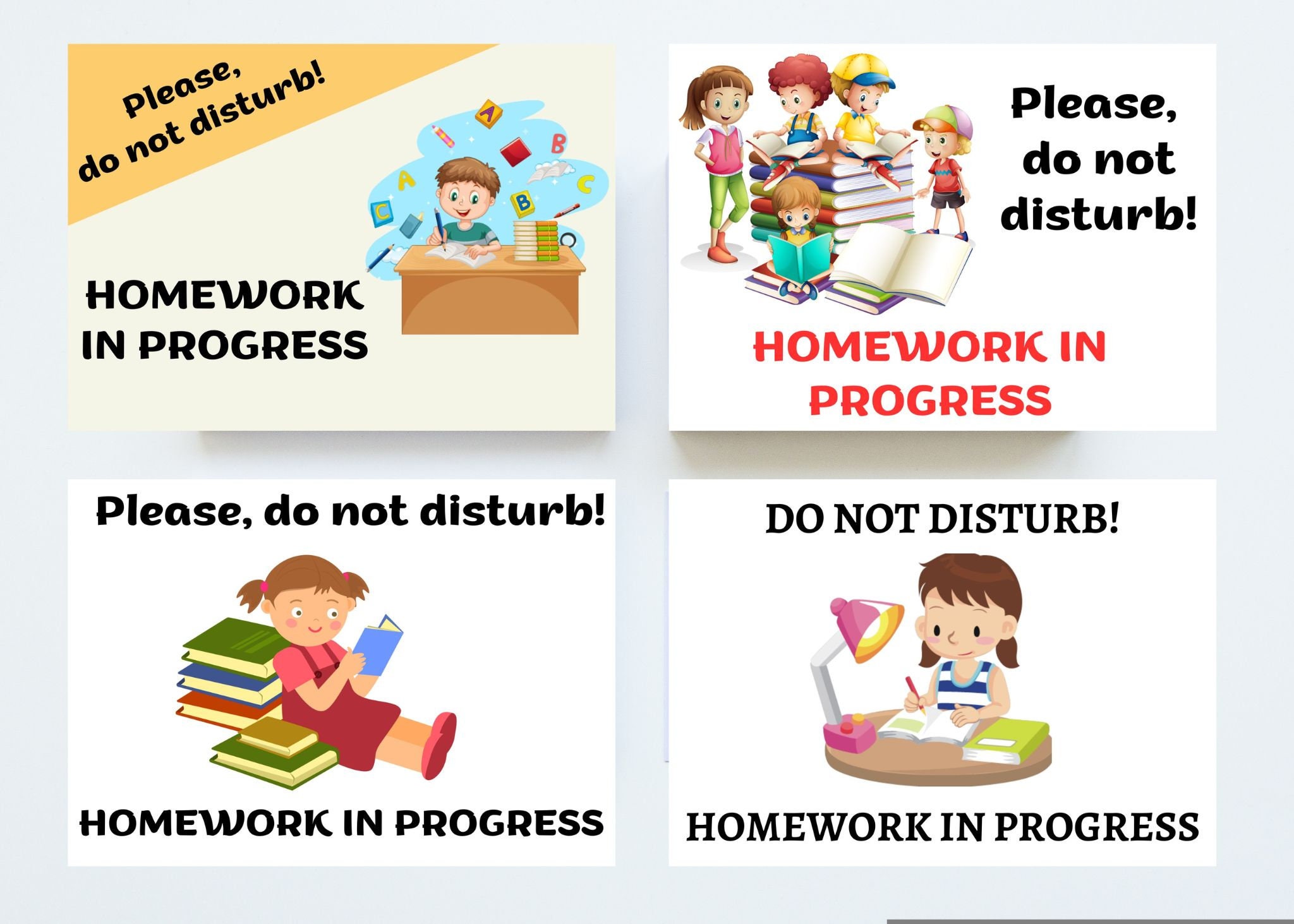 Homework Signs please Do Not Disturb 14 Posters - Etsy