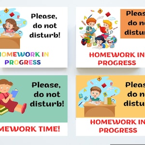 Homework Signs please Do Not Disturb 14 Posters - Etsy