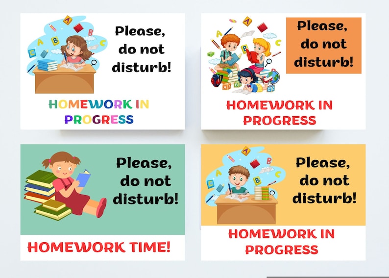 Homework Signs please Do Not Disturb 14 Posters - Etsy