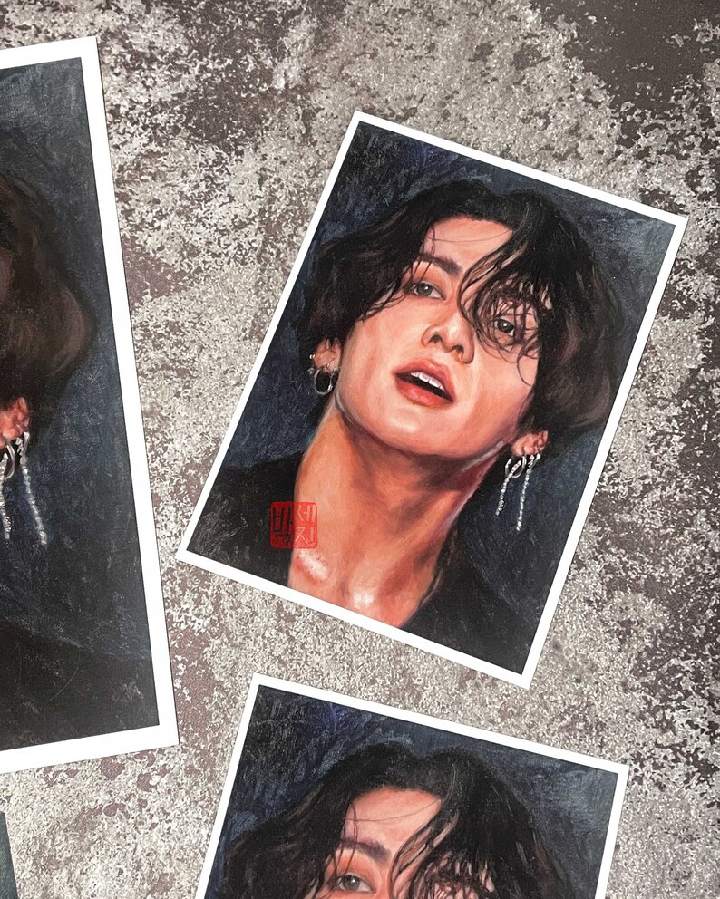 Jungkook Art Print (BTS Fanart Print, Bangtan Kpop Artwork) - Etsy