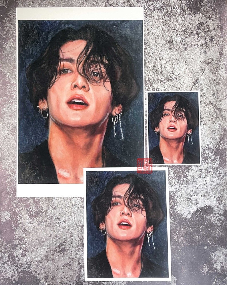 Jungkook Art Print (BTS Fanart Print, Bangtan Kpop Artwork) - Etsy