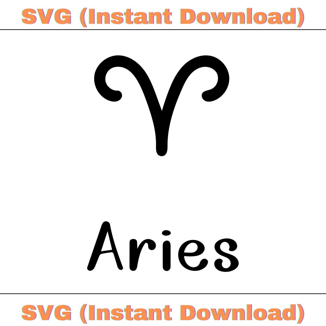 Simple Aries SVG, Aries Zodiac Silhouette, Aries Cut File, 2025, Tarot ...