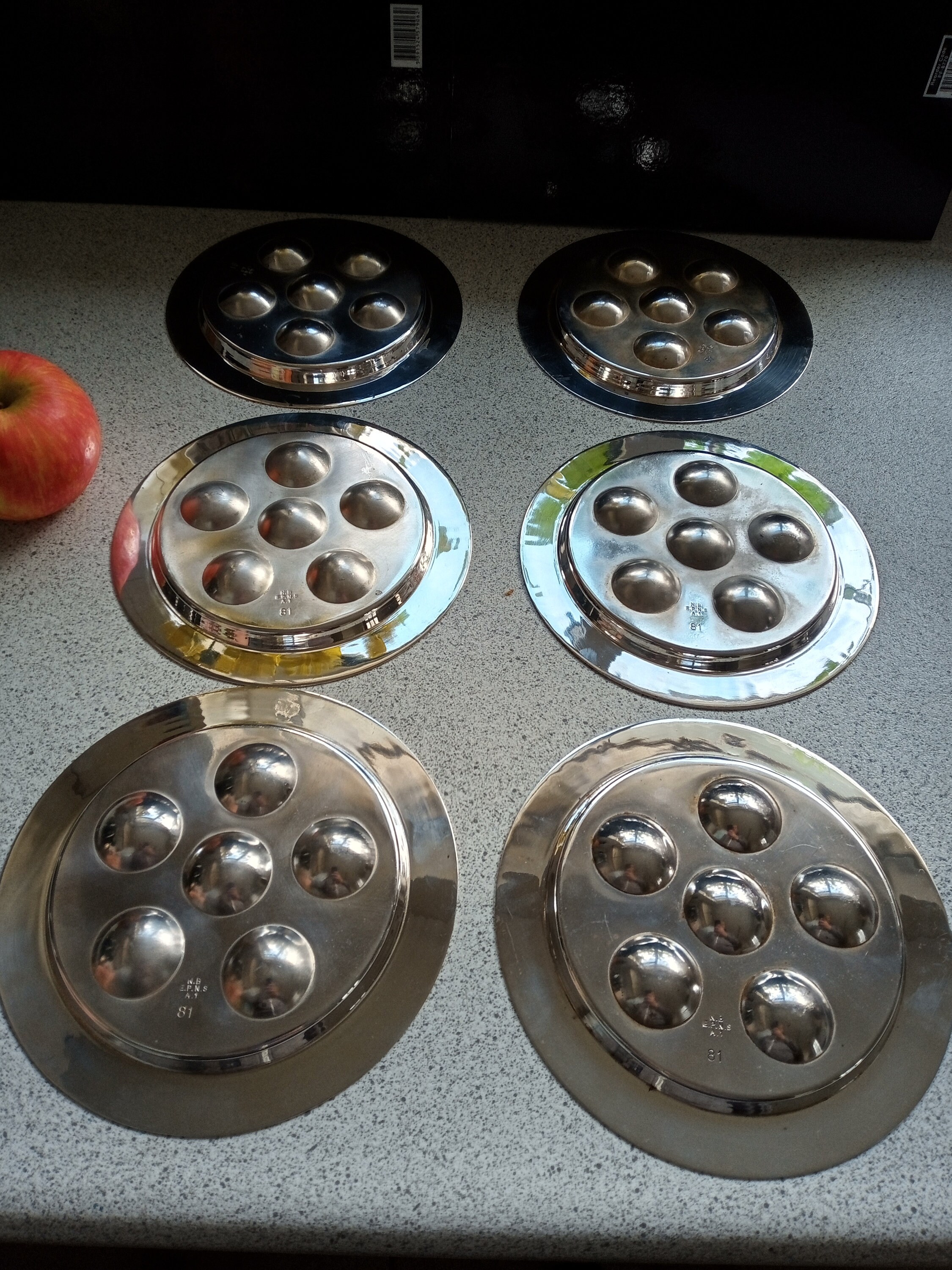 RARE 6 EPNS A.1 ESCARGOT snail Trays - Etsy