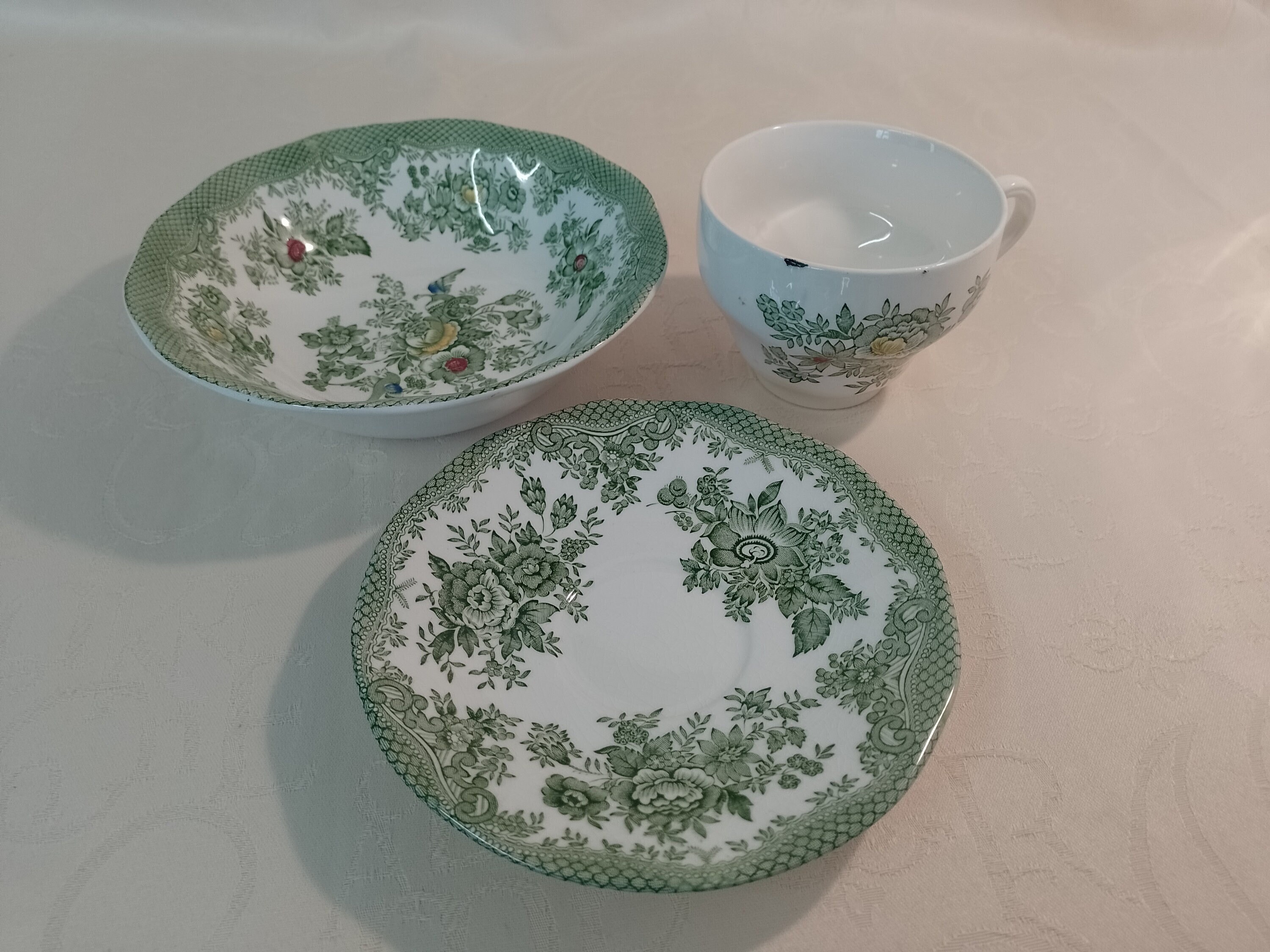 RARE ENOCH WEDGEWOOD Tunstall Teacup and Bowl. Kent Pattern. Made in ...