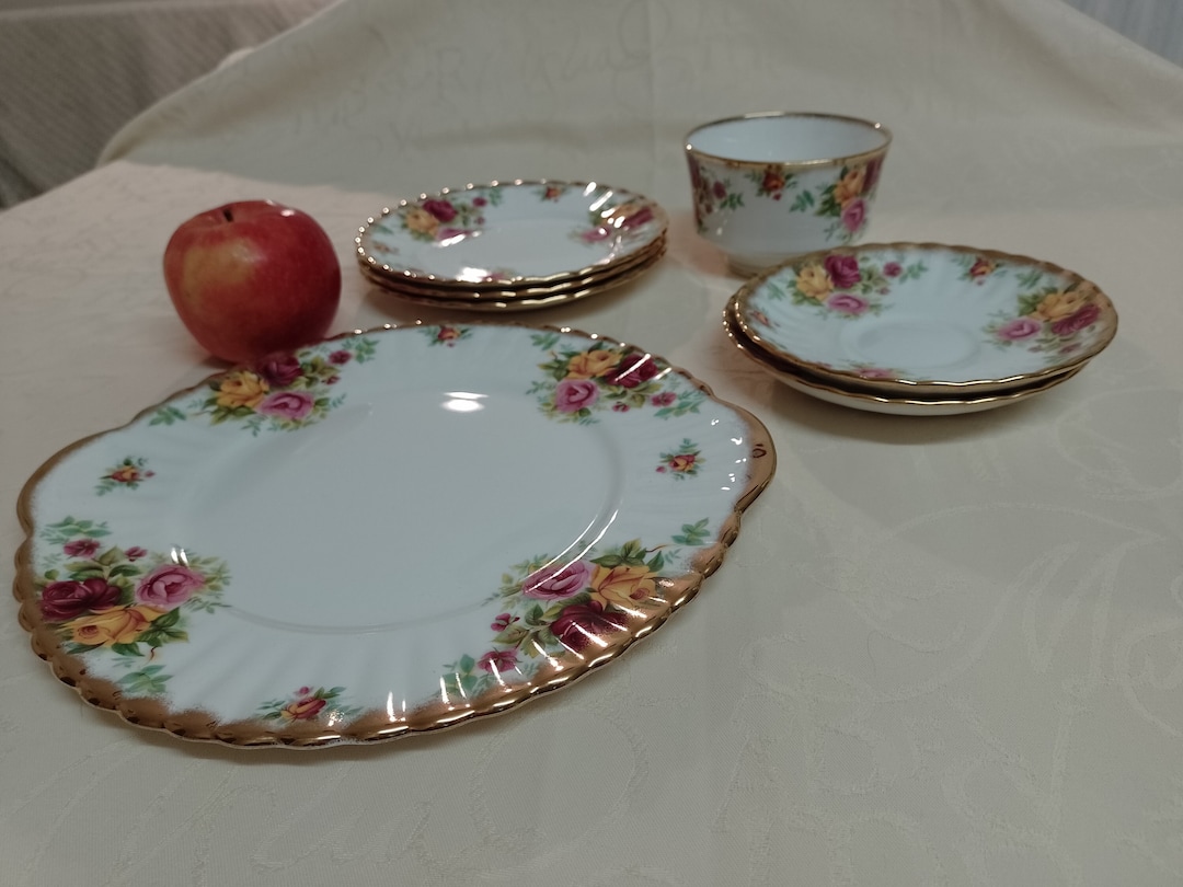 ROYAL STAFFORD ROSE Pattern Part Tea Service. Hand Painted Gilt - Etsy