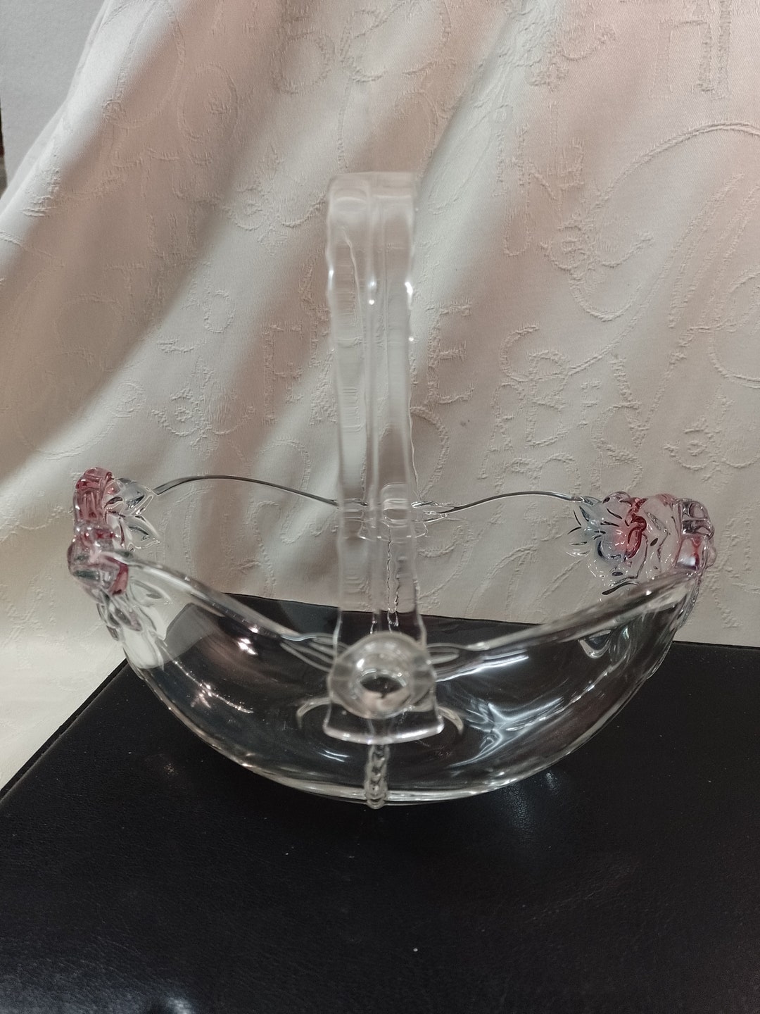 MIKASA Crystal CHERRY Blossom BASKET Toska Walther Glass. 20cm - Etsy