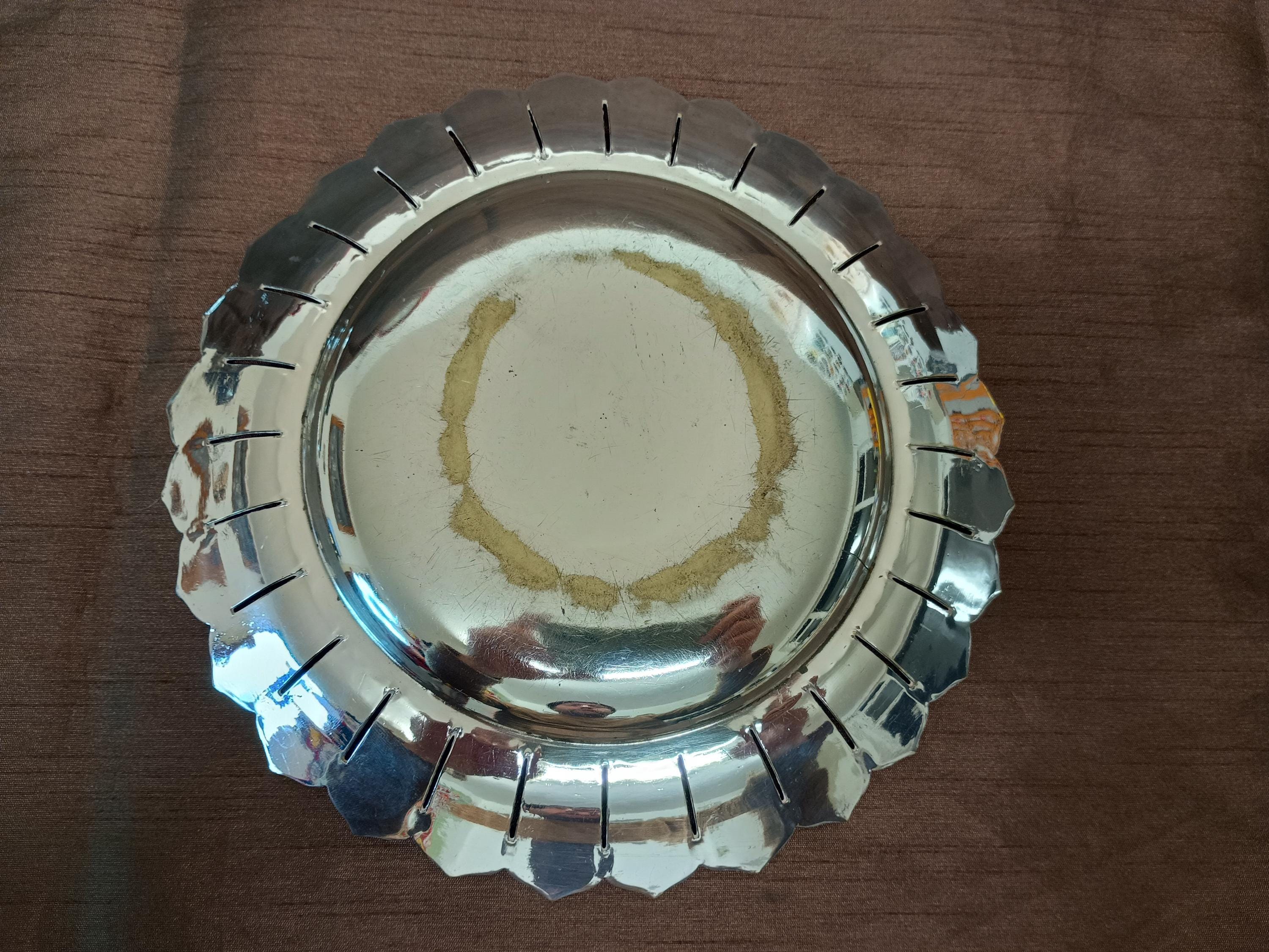 Rare Antique Indian Silver Plate Dish With British Empire Emblem ...