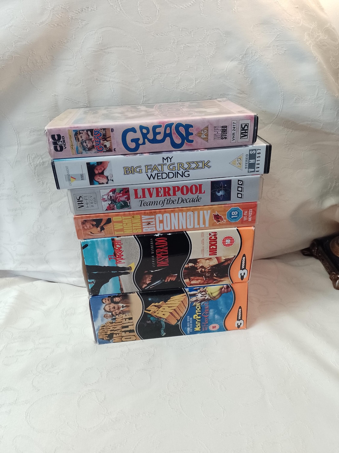 VHS. Grease, My Big Fat Greek Wedding, Liverpool Team of the Decade ...