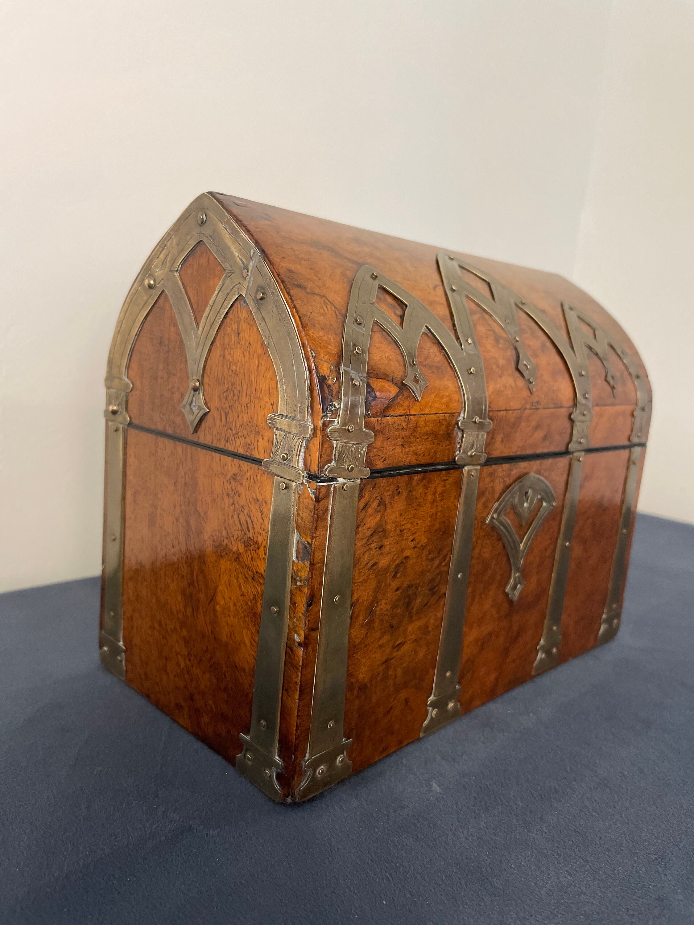 Victorian Gothic Revival Burled Walnut Letter Box - Etsy