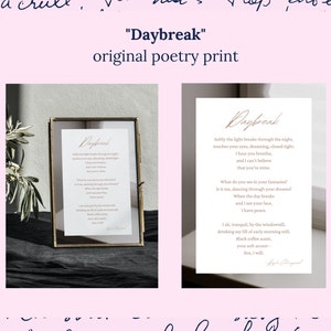Daybreak Original Poem Digital Download Wall Art Available in A5/A4/A3 ...