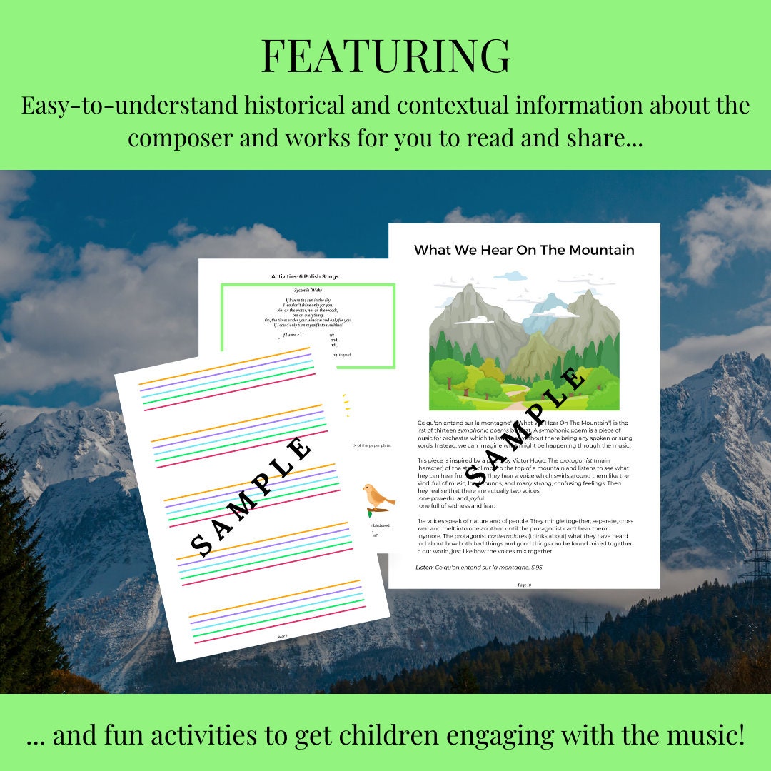 Franz Liszt Classical Music for Children Composer Activity Guide ...