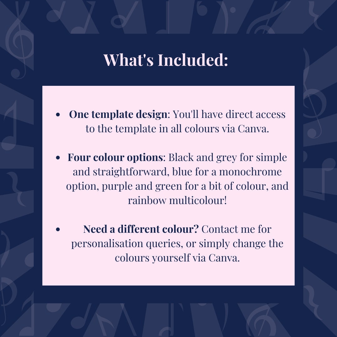 Music Meet the Teacher Template CANVA EDITABLE Back to School Musicians ...