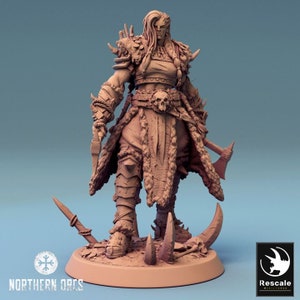 Orc Queen Drakka Northern Orcs Rescale Miniatures 8K Resin Printed ...