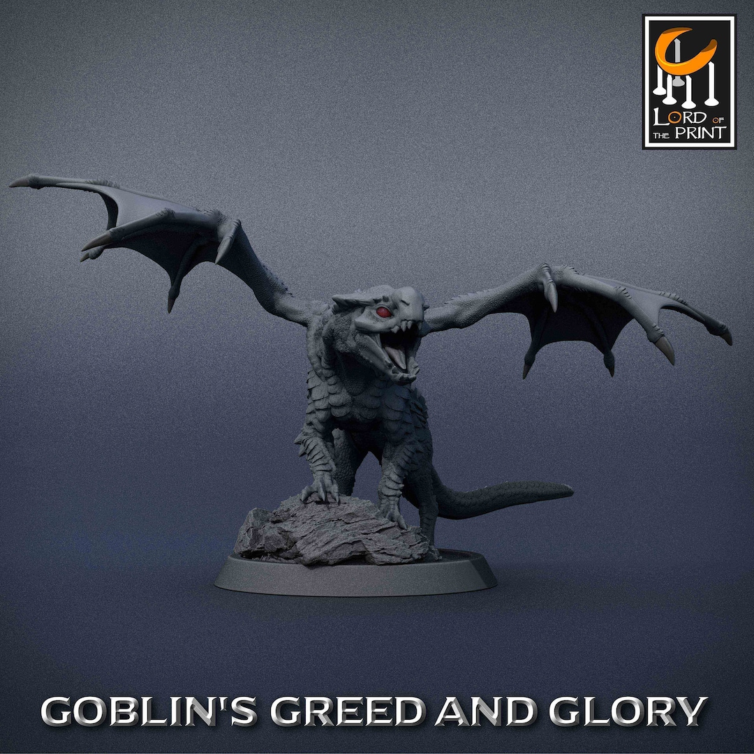 Baby Green Dragon Goblin's Greed and Glory Rescale Miniatures 8K Resin ...
