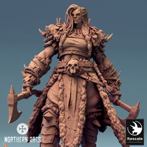 Orc Queen Drakka Northern Orcs Rescale Miniatures 8K Resin Printed ...