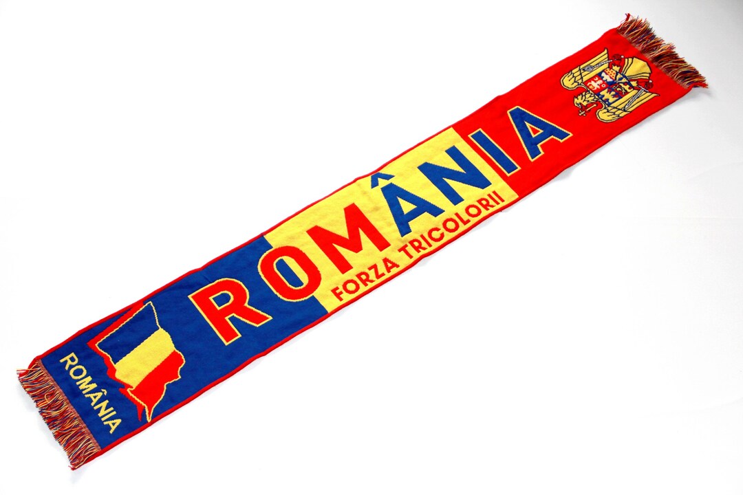 Scarf Romania National Team Country Fan Supporter Calcio Football Gift ...
