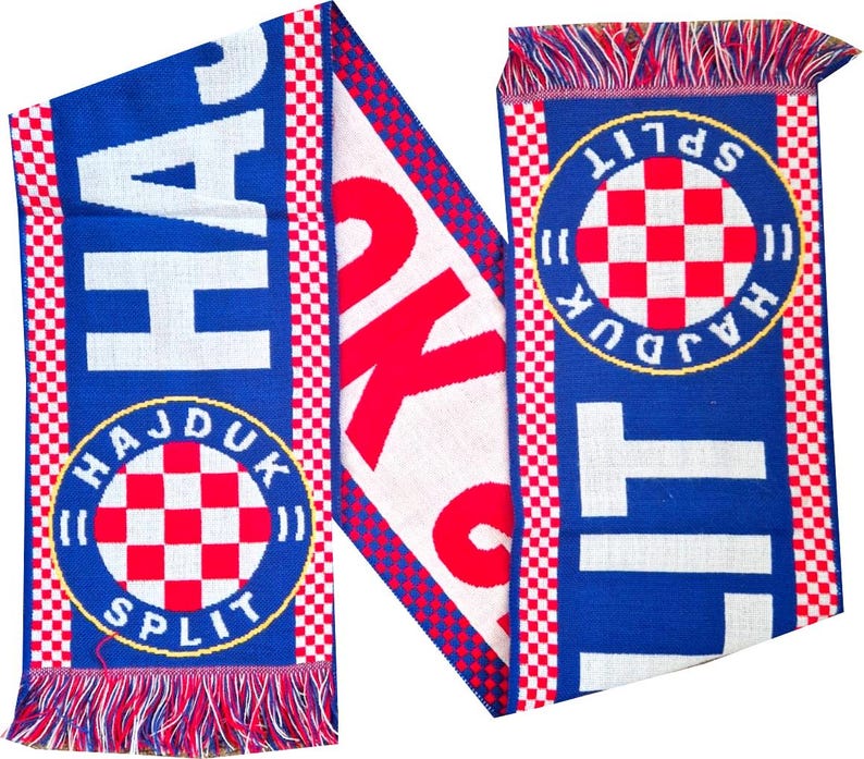 Scarf Hajduk Split Croatia Club Calcio Football Gift Soccer Gift - Etsy