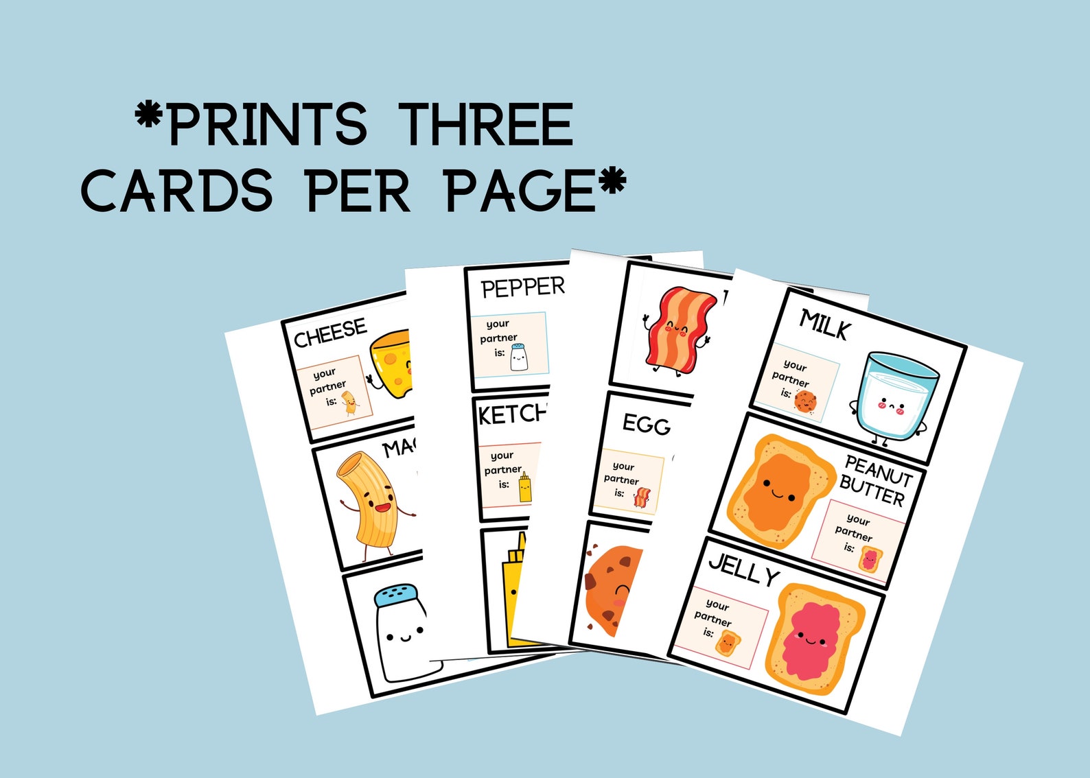 Time to Pair Up--classroom Printable Partner Cards - Etsy