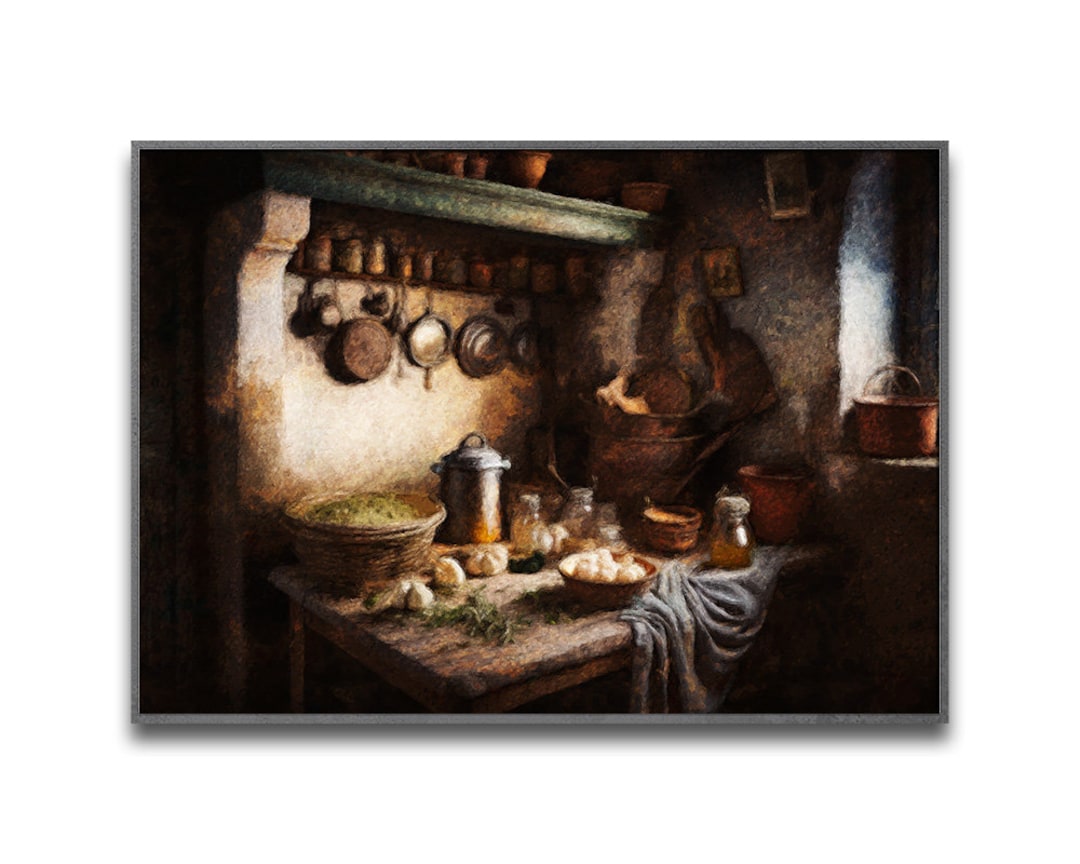 Italian Kitchen Painting Cottage Kitchen Traditional European - Etsy