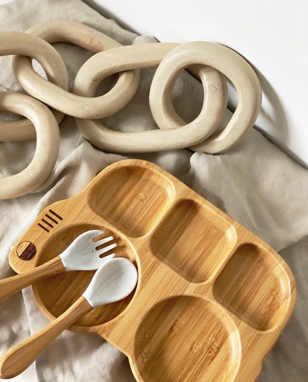 Bamboo Wood Bus Plate Set for Weaning - Etsy